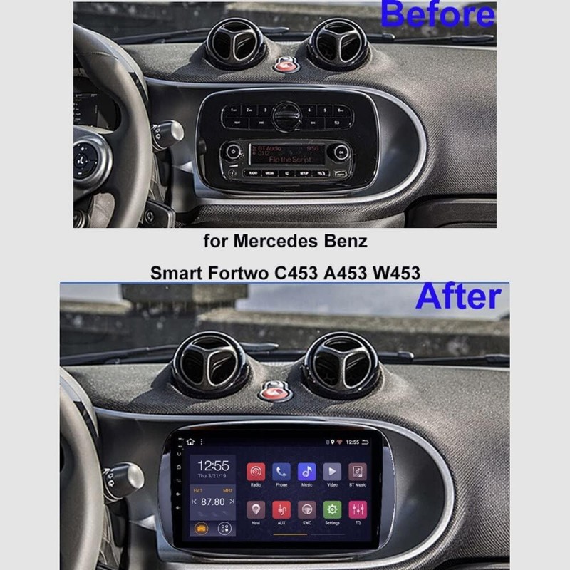 Kit Autoradio Mascherina 9" per Smart Fortwo (453), Forfour (453) 2014